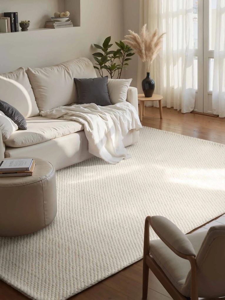 ELLE Decoration, Kusový koberec Lyon Beans 106314 Natural Cream z kolekce Elle, 200x290, bílá, ložnice