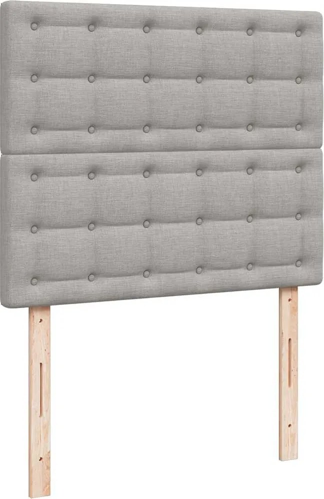 Box spring postel s matrací světle šedá 120x190 cm textil 3270383