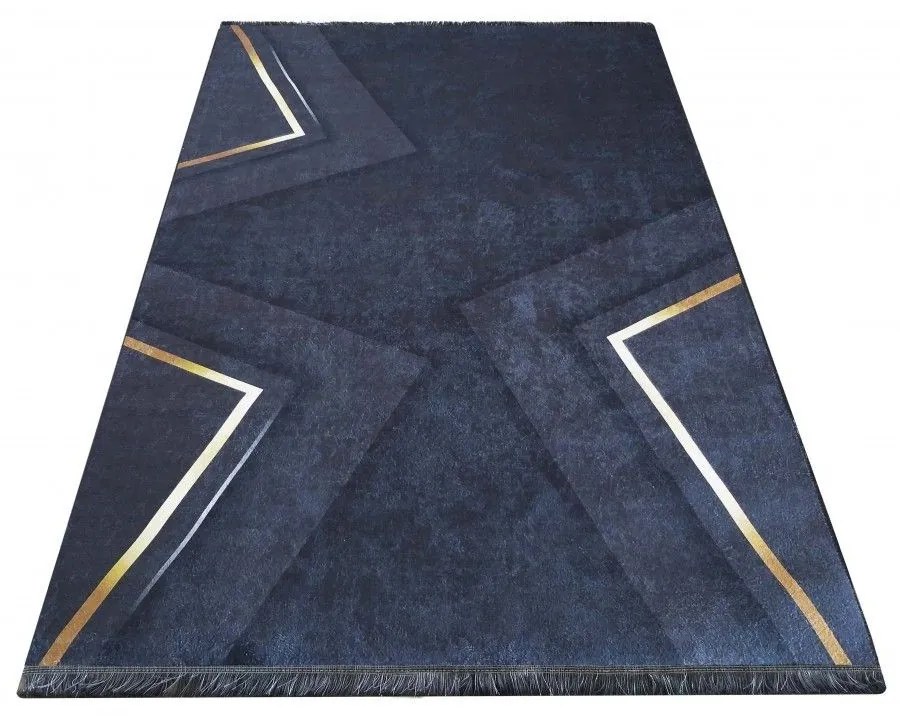 Protiskluzový koberec s nádherným zlatým vzorem Šířka: 120 cm | Délka: 180 cm