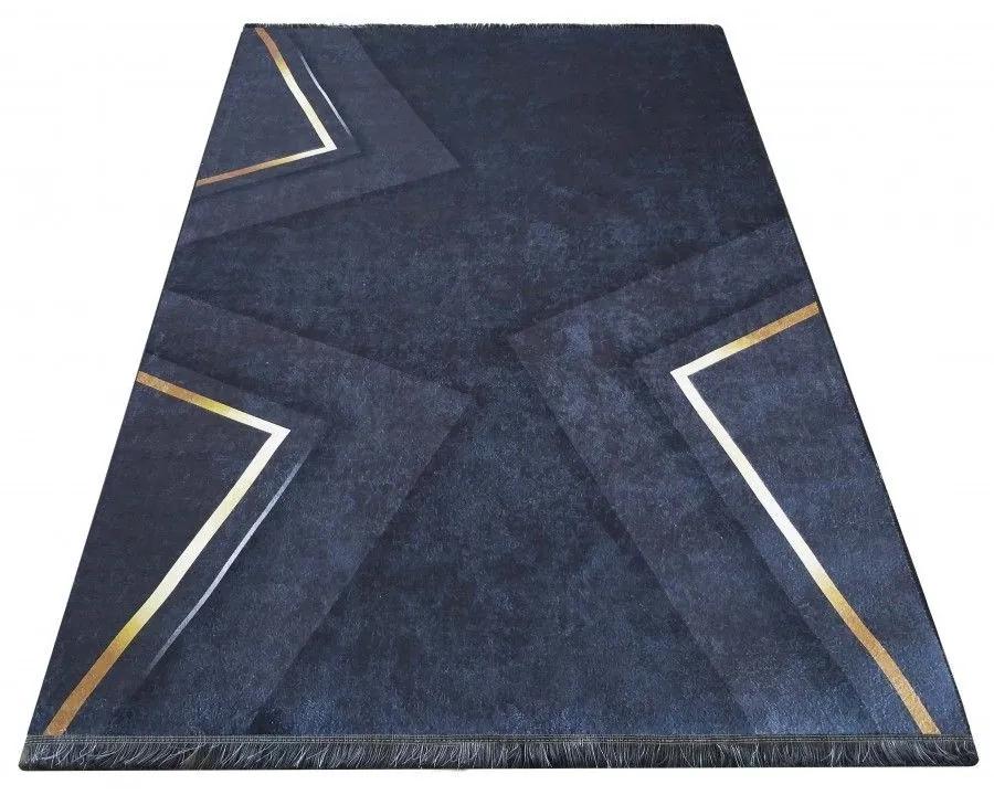 Protiskluzový koberec s nádherným zlatým vzorem Šířka: 160 cm | Délka: 220 cm