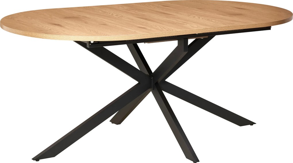 XXXLutz JÍDELNÍ STŮL, černá, barvy dubu, 180-220/100/75 cm MID.YOU - Jídelní stoly - 002798025901