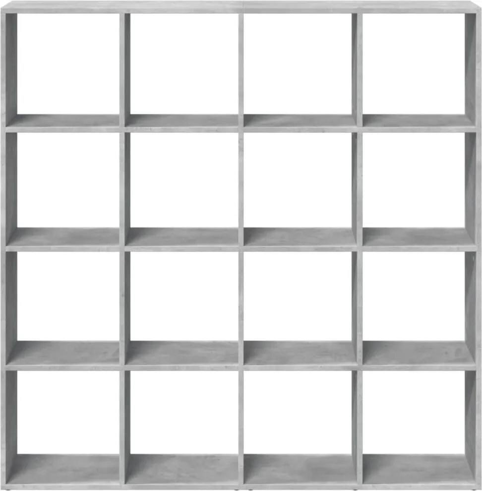 Knihovna betonově šedá 137,5 x 29 x 137,5 cm kompozitní dřevo 3310292