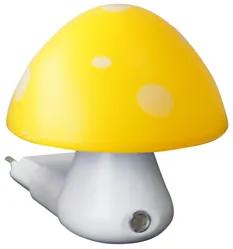 ACA/ Noční dětská LED lampička houbička žlutá