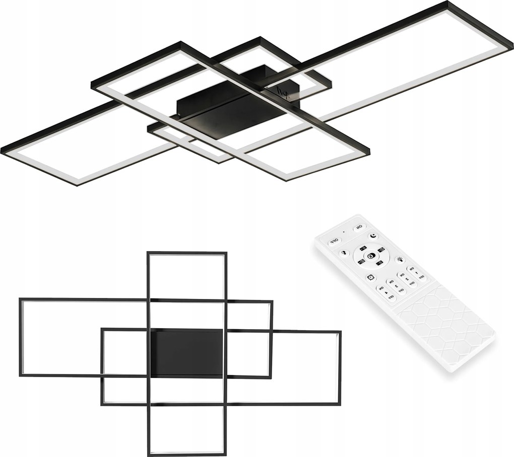 Stropní Svítidlo Závěsný Led lustr Stropní Svítidlo 130W Regulace 3000-6500K Dálkový Ovladač