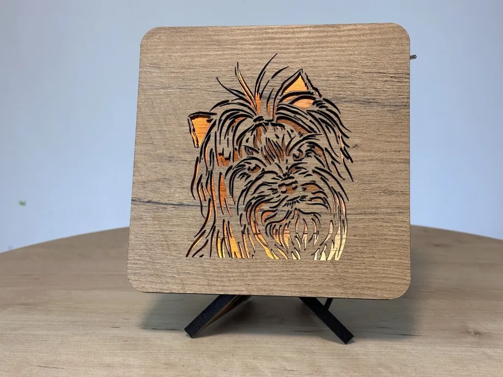 Li-Go "Jorkšír" lampa 19x19cm provedení povrchu: dub světlý