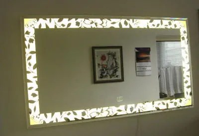 Deflee luxusní zrcadlo PERLA 123/69 LED osvětlení s dotykovým senzorem 909-127zrcadlové sklo  123 cm x 69 cm