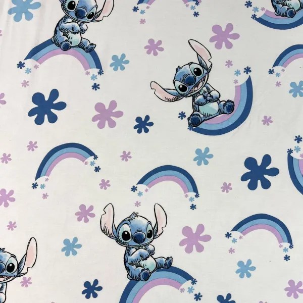 Jerry Fabrics Prostěradlo Lilo and Stitch Rainbow 90x200x25 cm