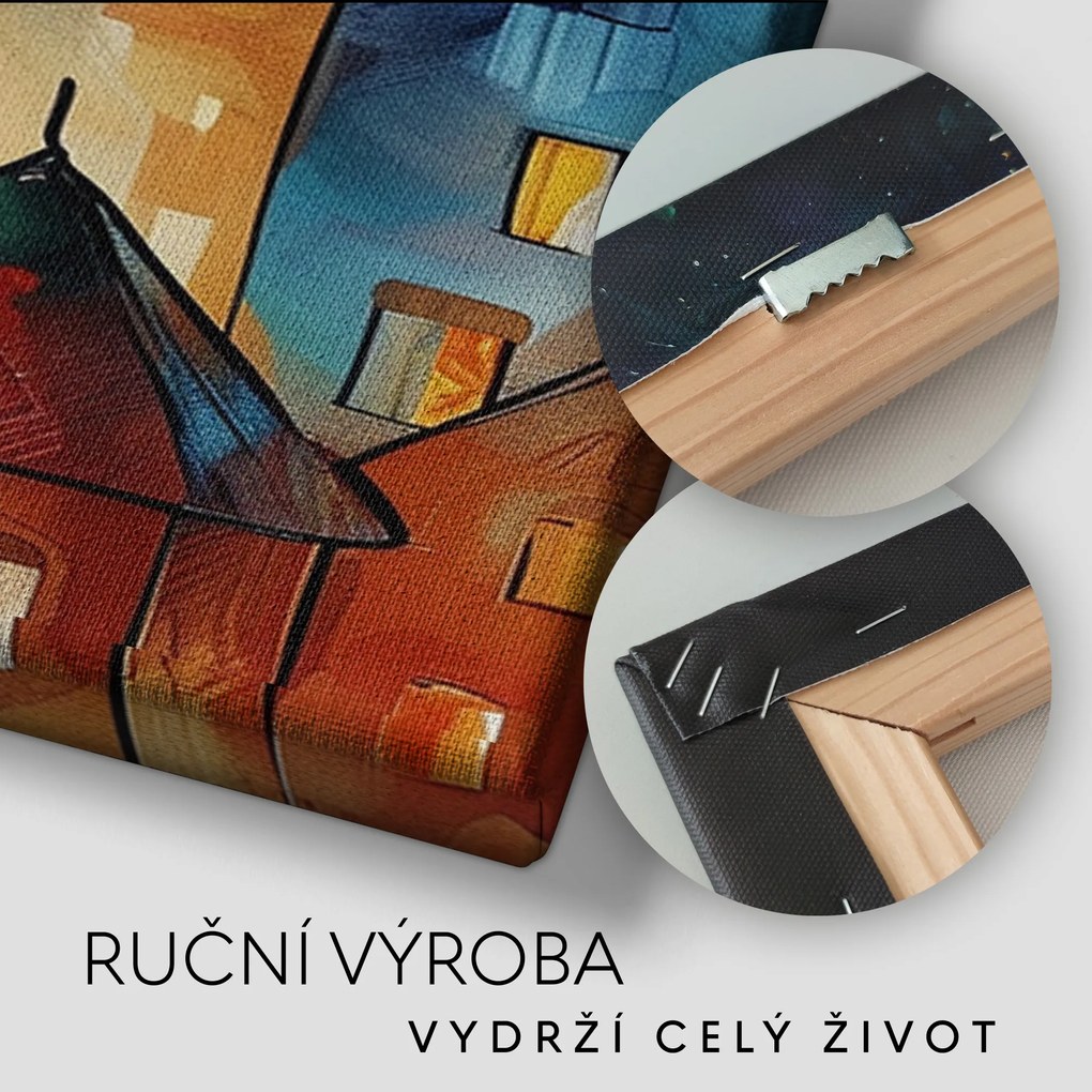 Obraz na plátně - Nočním životem v Orleans FeelHappy.cz Velikost obrazu: 120 x 40 cm