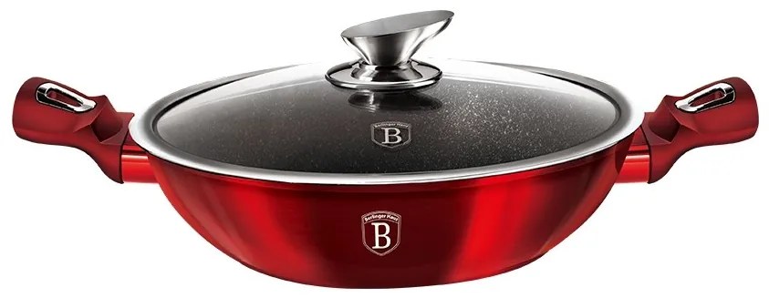 BERLINGERHAUS Wok s poklicí 30 cm Burgundy Edition BH-7110