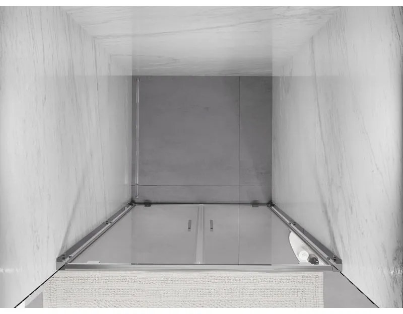Mexen Exo, dvojité křídlové sprchové dveře 90x200 cm, 6mm čiré sklo, chromový profil, 8182-090-000-01-00