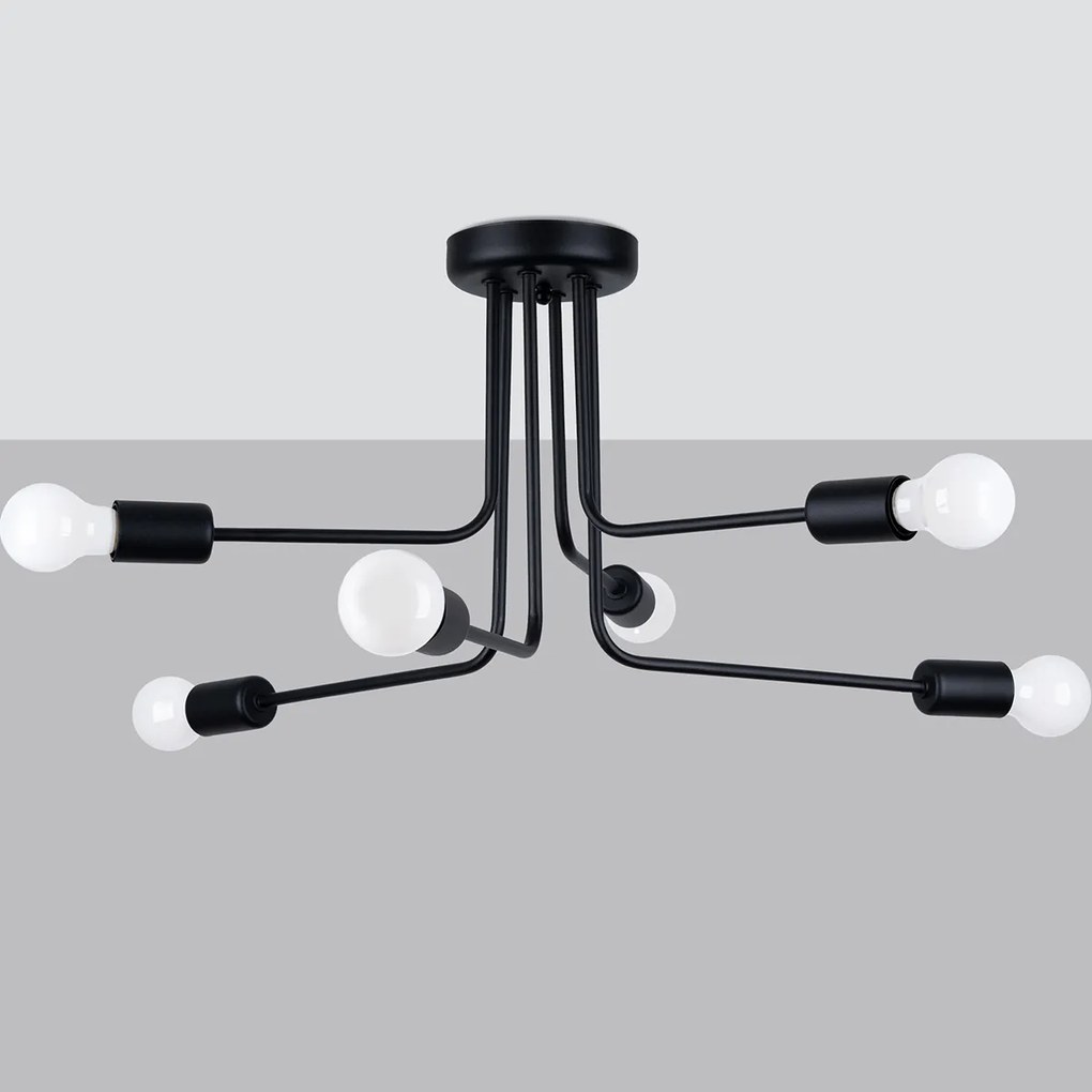 Sollux Lighting Lustr NORAH 6 černý