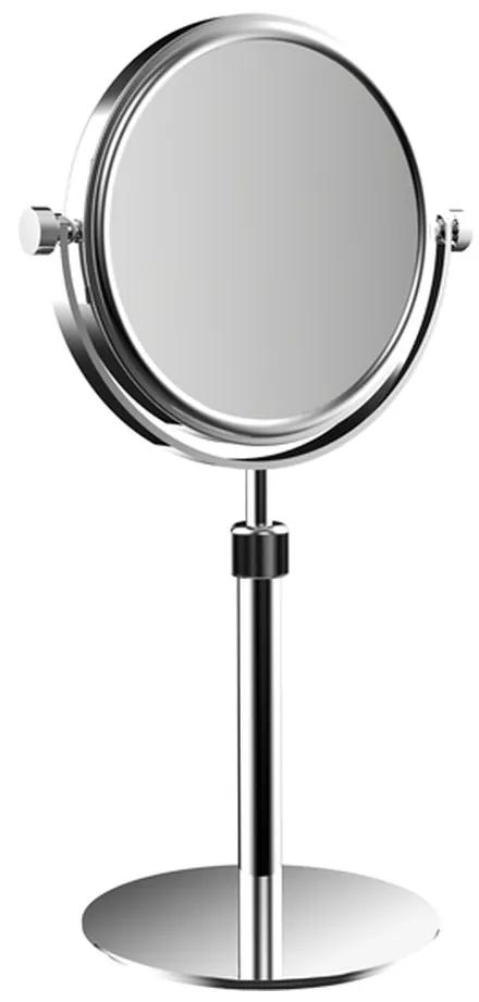 Emco Cosmetic mirrors Pure - Stojící kulaté holící a kosmetické zrcadlo, Ø 153 mm, 3 násobné zvětšování, chrom 109400117