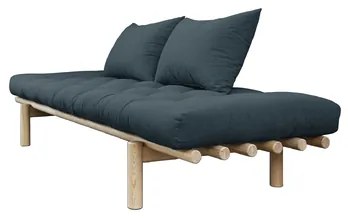 sofa PACE by Karup - 75*200 cm natural (přírodní) + futon petrol blue 757