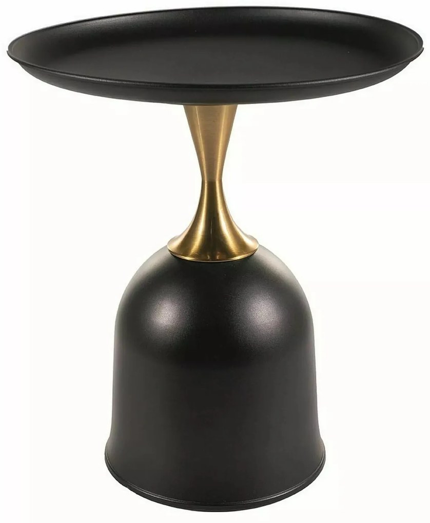 Konferenční stolek Libra 51 cm černý/zlatý