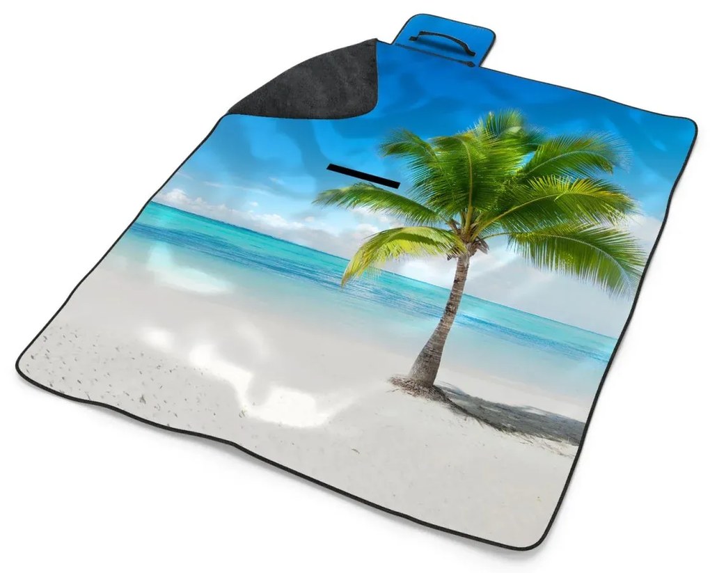 Sablio Plážová deka Palma na pláži: 200x140 cm