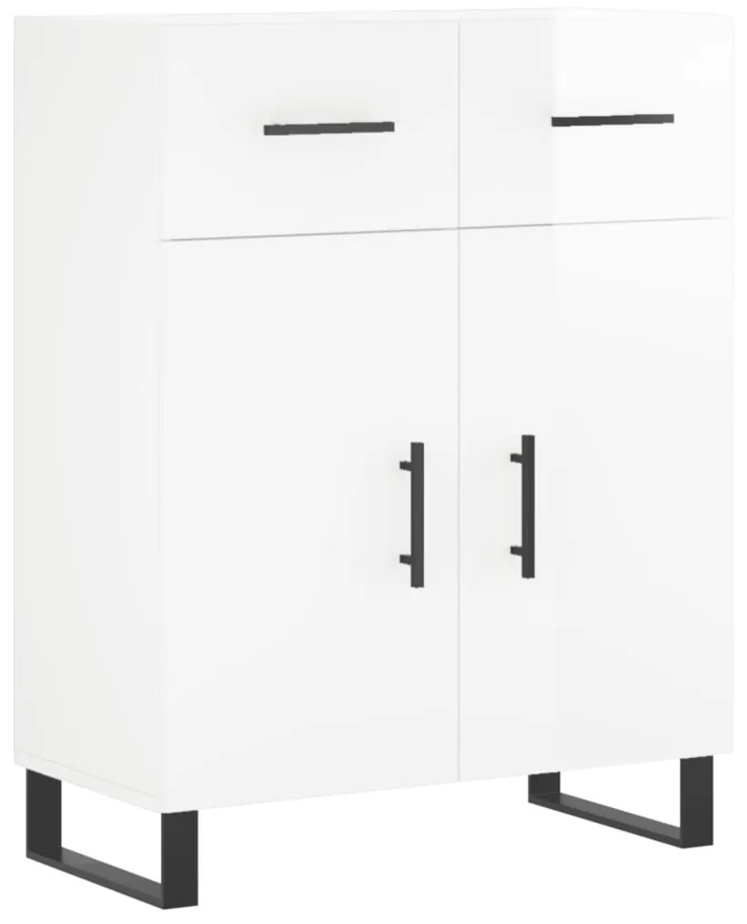 Skříň highboard lesklá bílá 69,5 x 34 x 180 cm kompozitní dřevo - Default Title