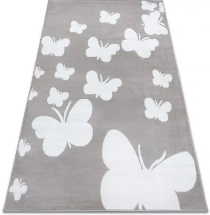 Balta  Dětský kusový koberec ANNA 2650 Motýli šedý 200 x 300