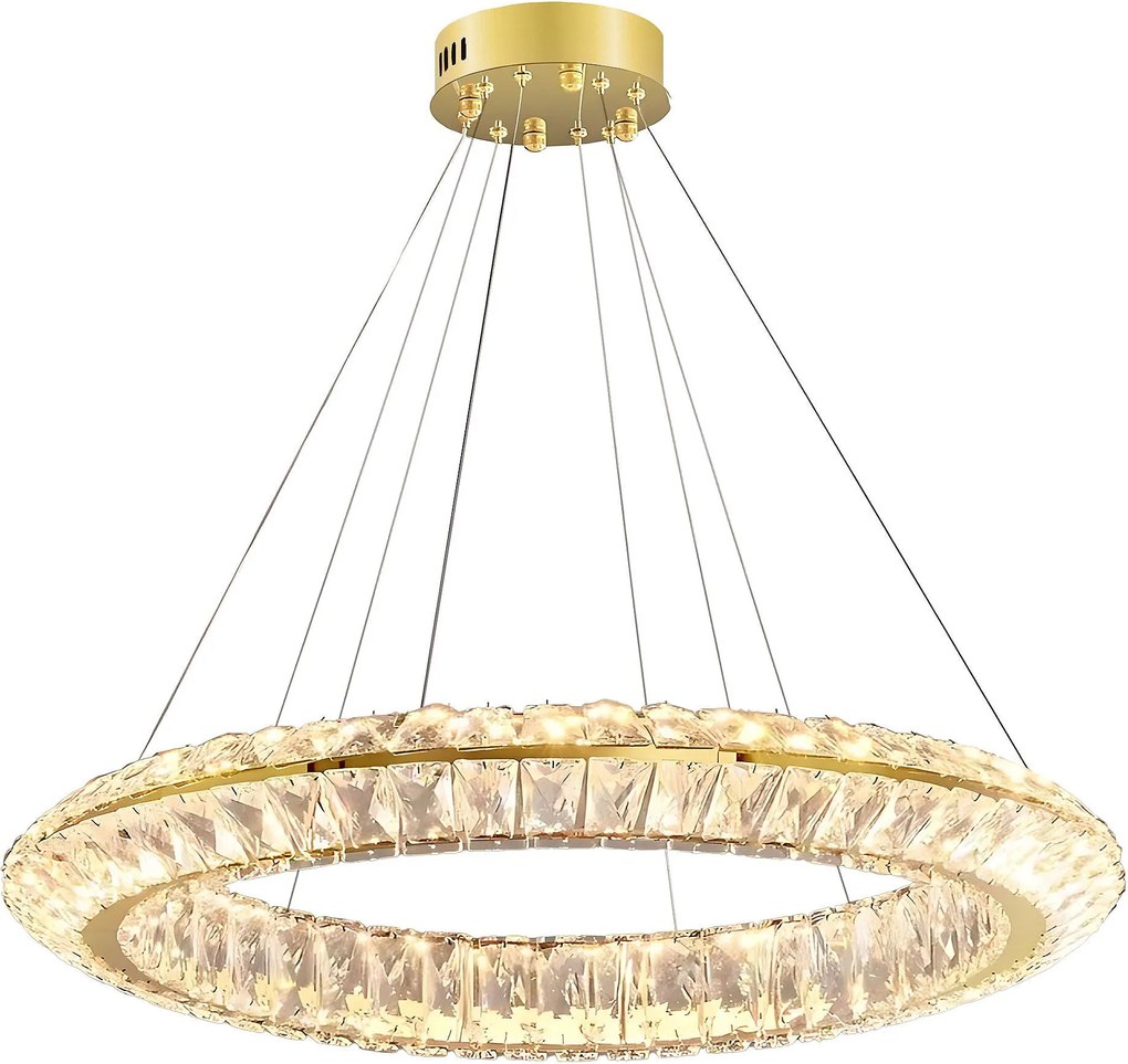 Toolight Toolight, LED stropní svítidlo 80cm, 45W, 4000K, APP1769-CP, zlatá, OSW-04347