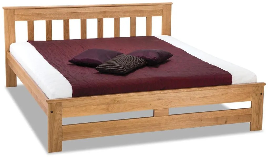 Krajča Manželská postel z masivu Gita 200 x 200 cm Povrchová úprava: Bezbarvý lak PUR, Druh dřeva: Dub