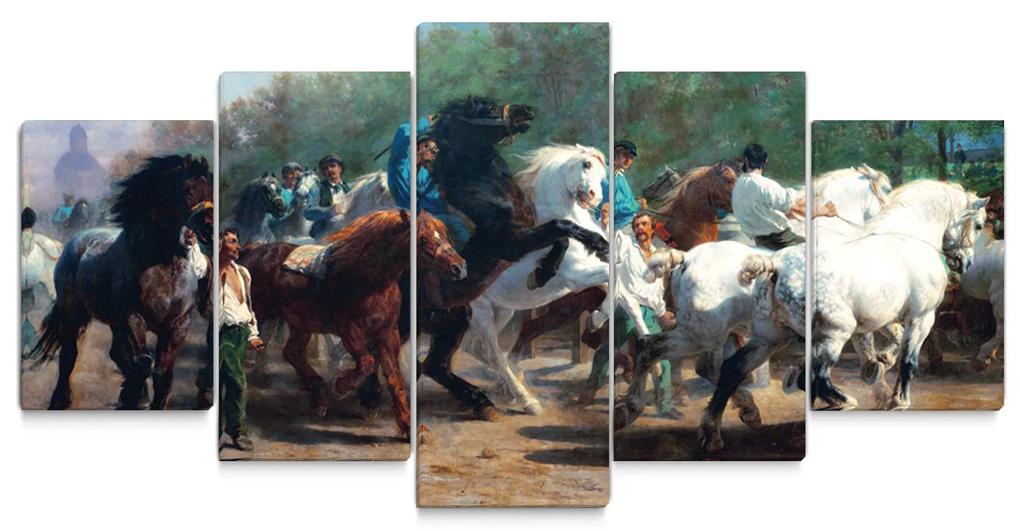 Malvis ® Obraz Stádo koní Velikost (šířka x výška): 200x150 cm