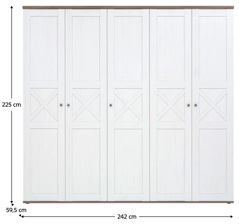 Kondela Skříň, borovice canyon/dub sonoma trufel, TEINA SZF5D