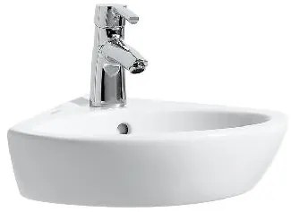 Laufen Pro - Rohové umývátko, 440x380 mm, 1 otvor pro baterii, bílá H8169580001041