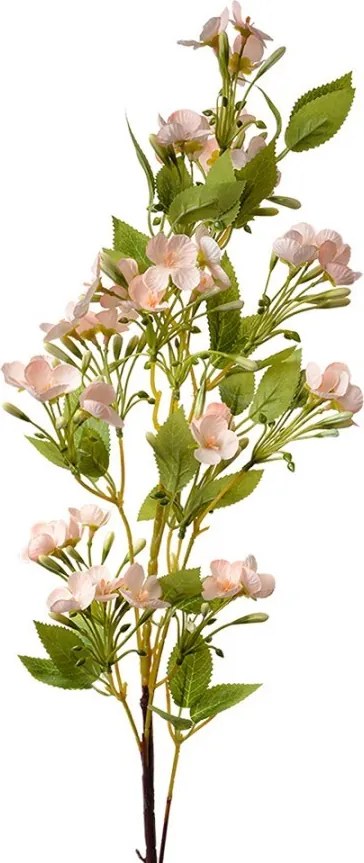 Dekorace umělá větvička s růžovými květy - 8*8*96 cm