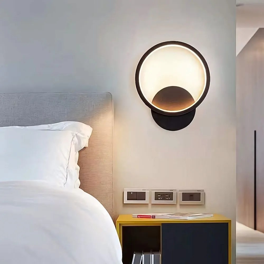 Toolight Moderní nástěnné LED osvětlení D47 LHJ081-W černé