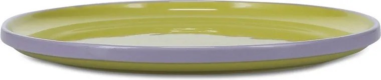 Zelený/fialový talíř z kameniny ø 26 cm Duo – ONA