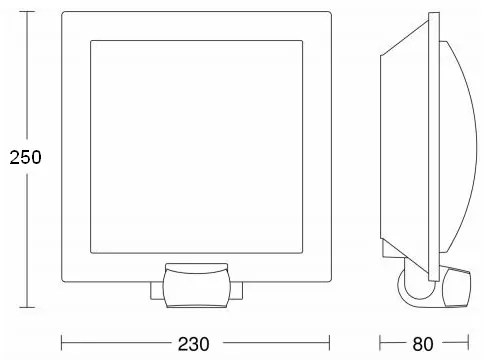 Steinel 566814 - Venkovní nástěnné senzorové svítidlo 1xE27/60W/240V L 20 S IP44