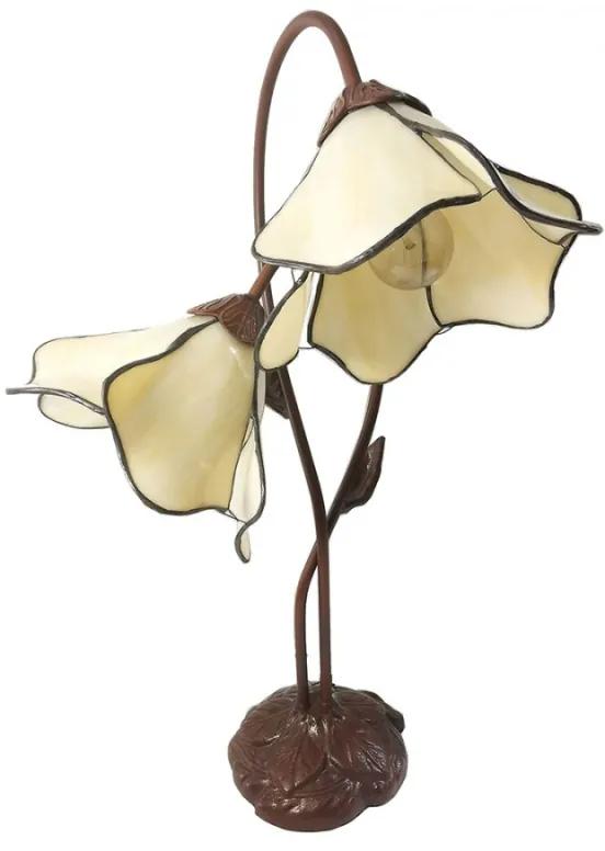 Tiffany stolní lampa Cloches – 41x23x57 cm