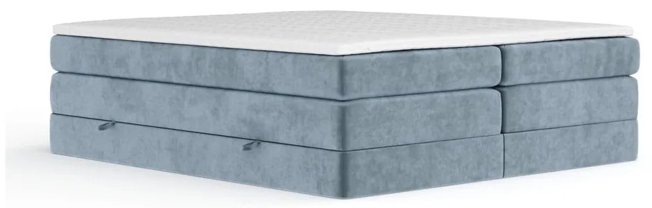 Modrá boxspring postel s úložným prostorem/bez čela 160x200 cm Juniper – Maison de Rêve