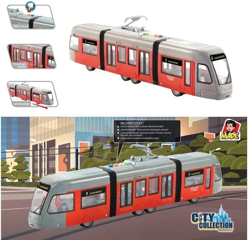 MaDe Tramvaj Porsche na setrvačník - se světlem a zvukem