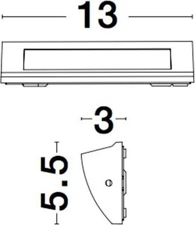NV 9018061 Venkovní nástěnné svítidlo LIV bílý litý hliník a skleněný difuzor LED 3.5W 3000K 200-240V 120st. IP54 - NOVA LUCE