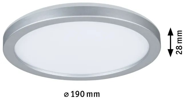 Paulmann 70990 Atria Shine, matně chromové stropní svítidlo s korónou, 11,2W LED 3000K, průměr 19cm