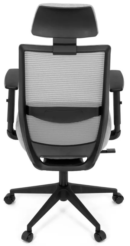 Kancelářská ergonomická židle SENA — síť / látka, černá / šedá