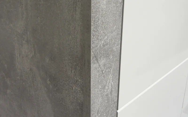 Komoda Stone 117 cm, beton/bílá