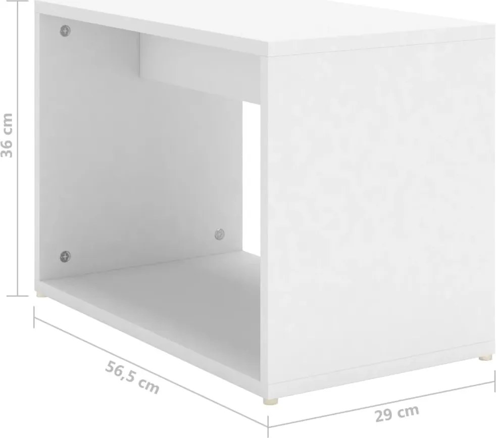 vidaXL Sada 3 konferenčních stolků 60x60x30 cm [806894] Barva: Bílá