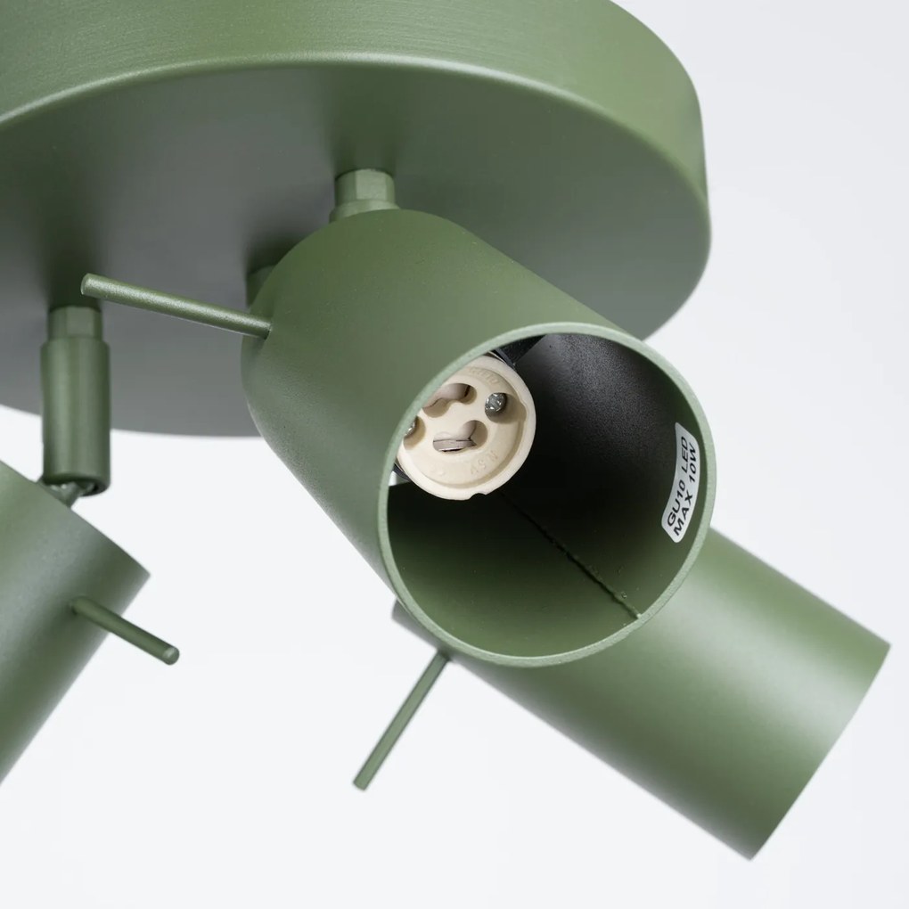 Sollux Lighting Stropní svítidlo RING 3P olivově zelené