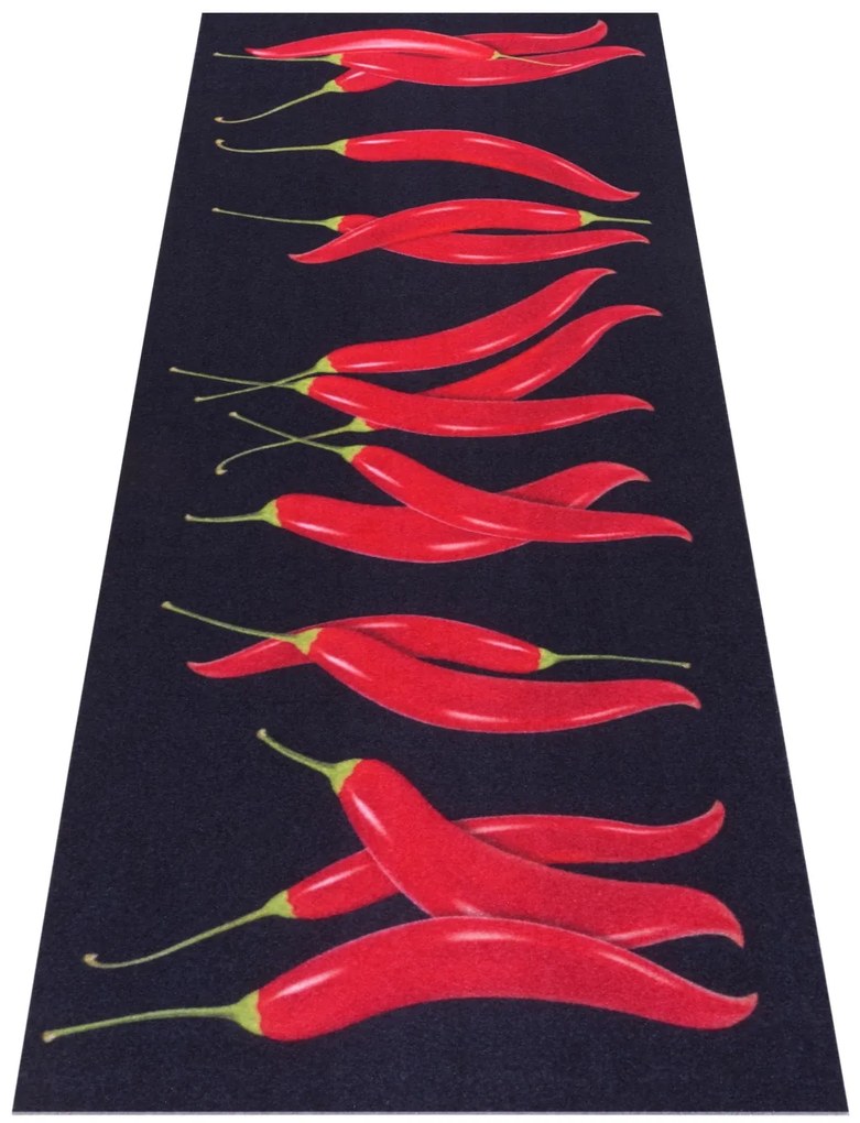 Hanse Home, Běhoun Cook & Clean 105727 Black Red, 50x150, červená, kuchyně