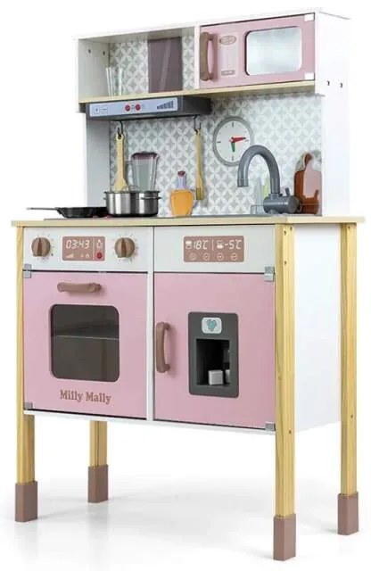 Dětská dřevěná kuchyňka Milly Mally Bjorn Pink