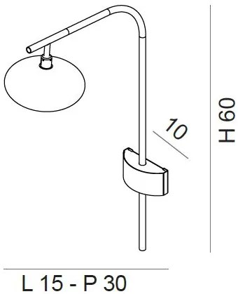 Metal Lux 260.901.01 Dolce, nástěnné svítidlo 1xG9, chrom/čiré sklo, výška 60cm