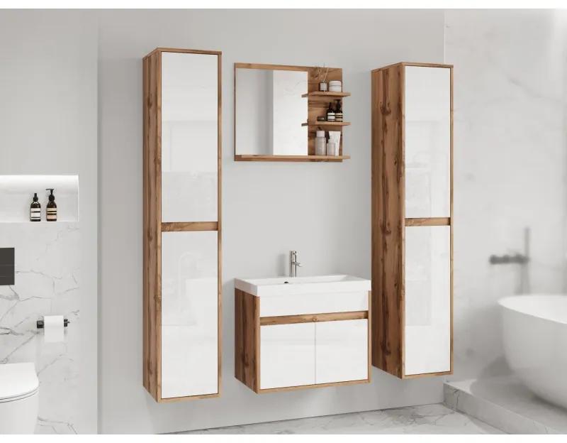 Koupelnový nábytek Garmuzo XL, Barva: bodega / bodega + černý grafit, Sifon k umyvadlu: ano, Baterie: Economico BYU 020M