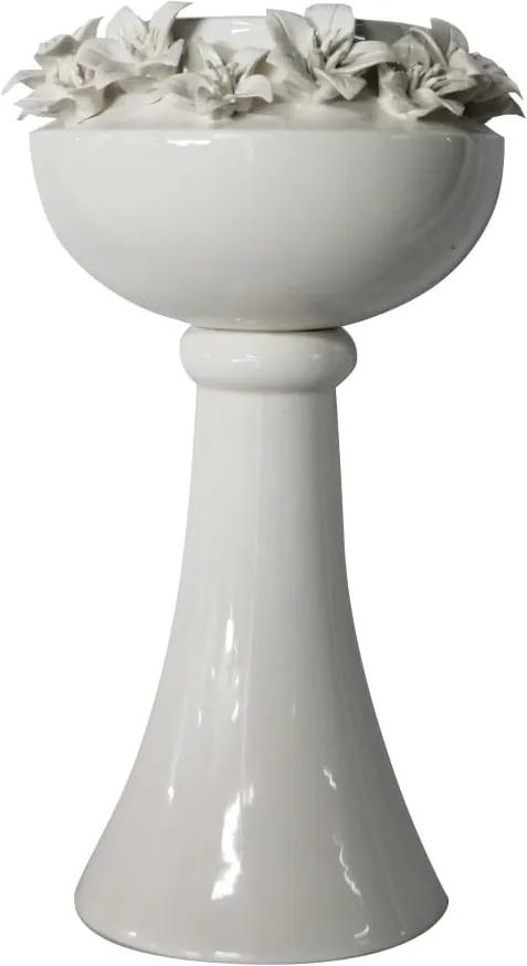 Bílá keramická váza Mauro Ferretti Lilium, výška 39 cm