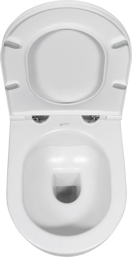 Isvea Isvea, INFINITY závěsná WC mísa, Rimless, 36,5x53cm, matná bílá, 10NF02005-2L