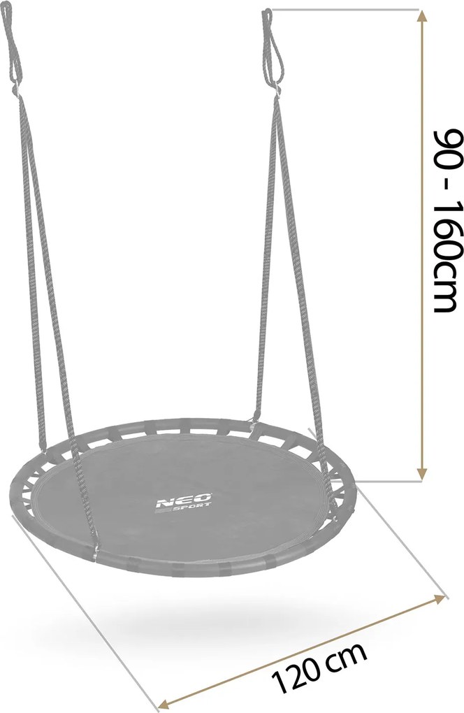 Houpačka Neo-Sport Swingo 120 cm vraní hnízdo pro děti a zahradu