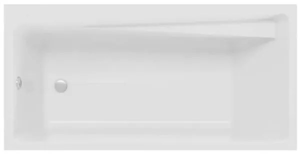 Polimat Akrylátová obdélníková vana Elza 140x70 (150x70, 160x75, 170x75) Barva: Bílá, Rozměry (cm): 140x70