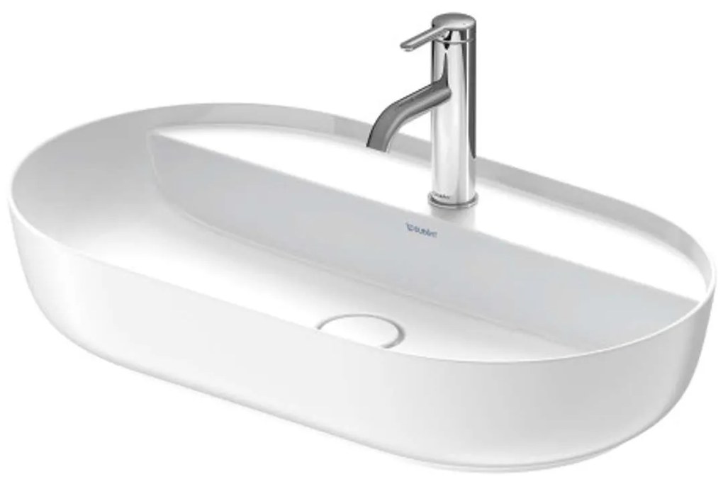 Duravit Luv - Umyvadlo na desku, 70x40 cm, bez přepadu, s otvorem pro baterii, WonderGliss, bílá/matná bílá 03807026001