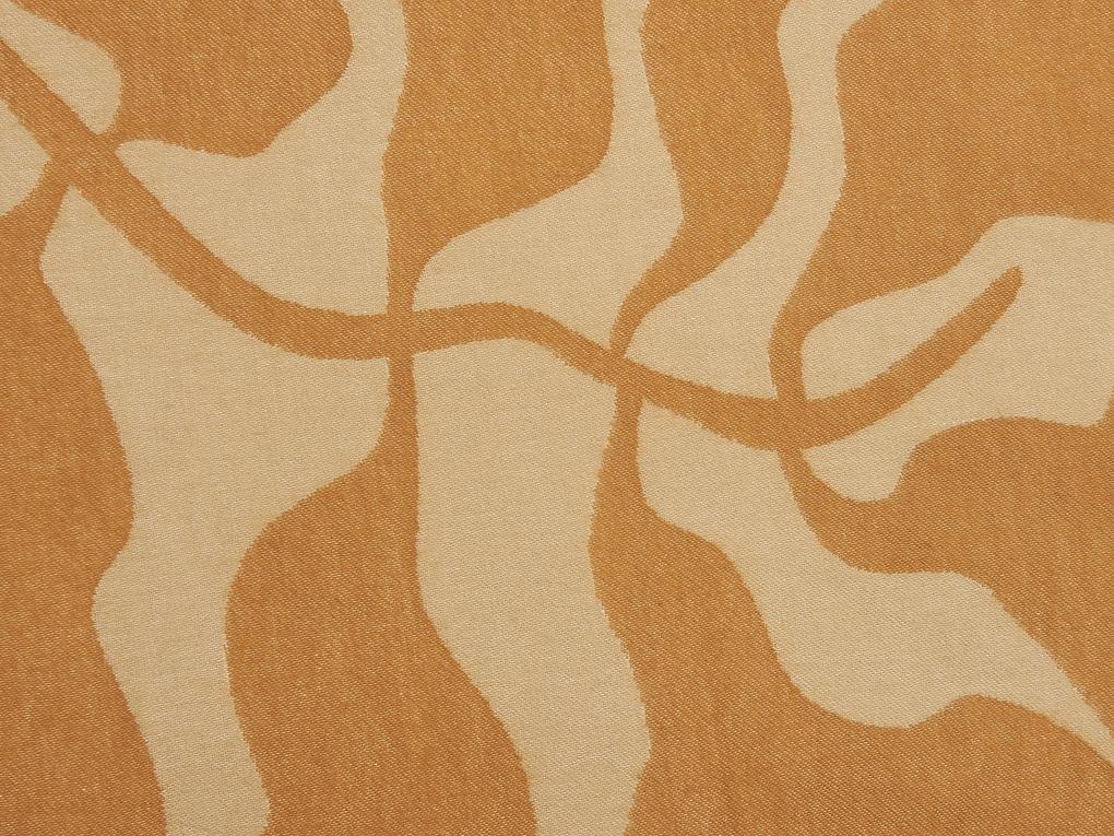 Deka 130 x 170 cm béžová/ oranžová BANGRE Beliani