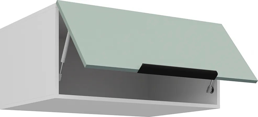 ARIA sb | horní skříňka 80 NAGU-36 1F výklopná | 80 cm | HLUBOKÁ | ANTI FINGERPRINT povrch | bílá/aquamarine